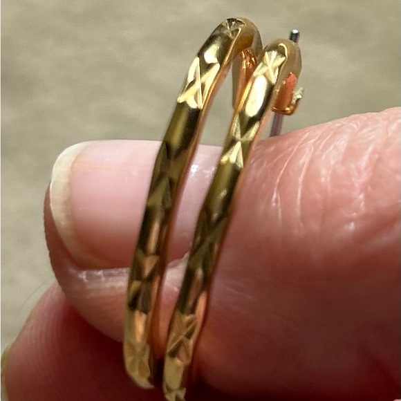Jewelry | 2for1 Gold 1 Inch Hoop Earrings | Poshmark